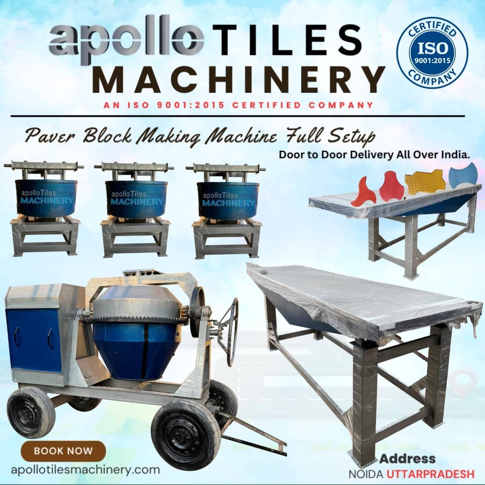 Cement Tiles Making Machine in Gurgaon - Apollo Tiles
